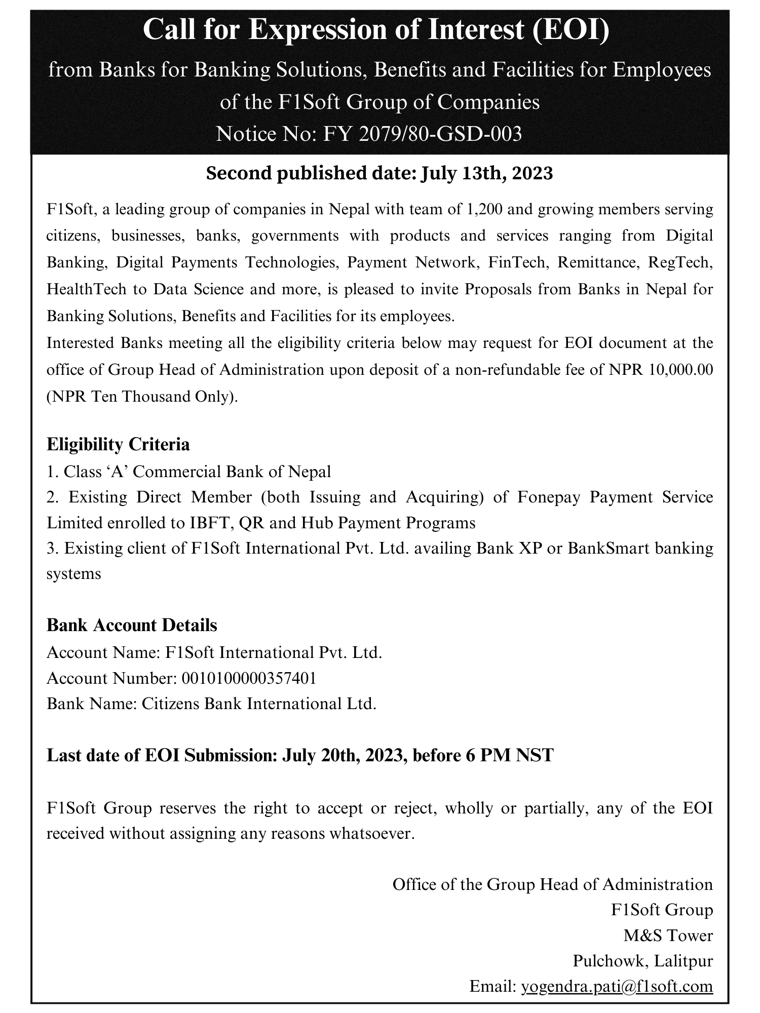 Our Tenders - F1Soft Group